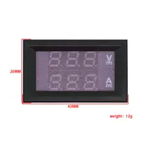 Dc 0-100V 10A Digital Voltmeter With Red Blue Led Display