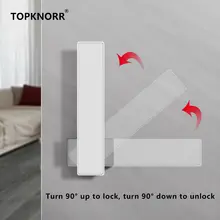 Minimalist White & Black Hidden Door Lock, Tiktok-Famous Secret Handle.