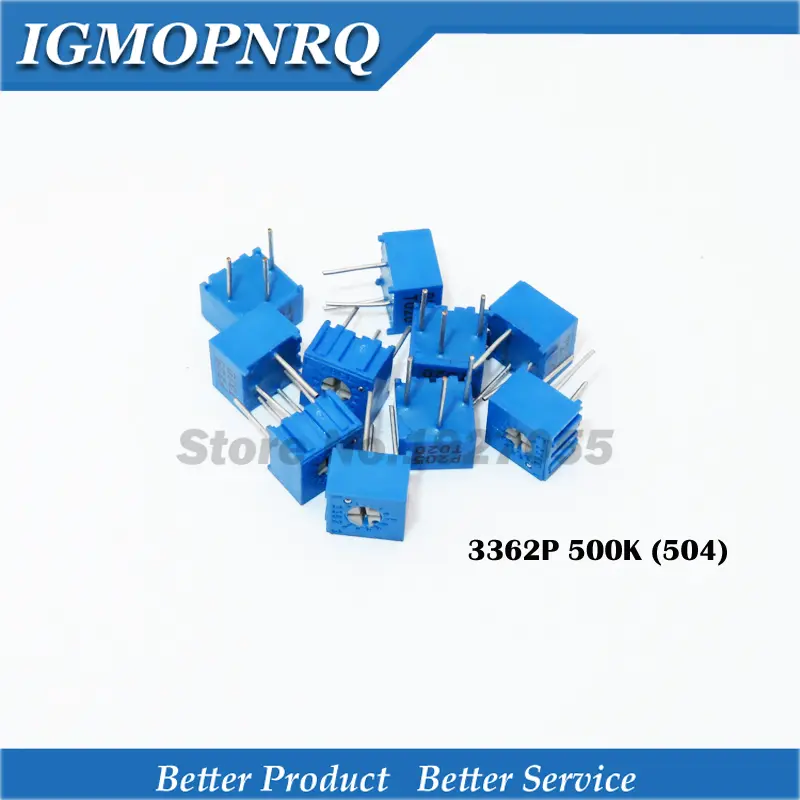 10Pcs/Lot 3362P-1-504LF 3362P 504 500K ohm Trimpot Trimmer ...