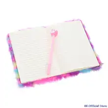Kawaii Plush A5 Notebook Kids Fluffy Daily Planner Journal Book Plush ...