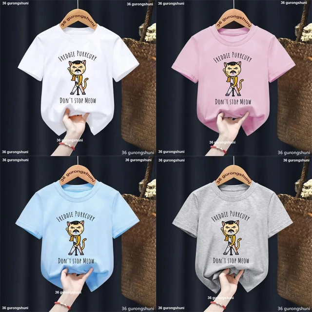 New Kawaii Freddie Mercury Girls Boys T Shirt Queen Band T Shirt Kids Short Sleeve T Shirts Summer Brand Rock Clothing Tops AliExpress