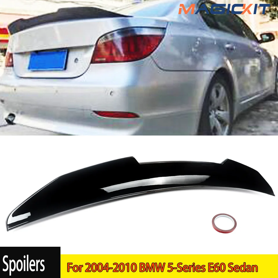 For BMW E60 528i 535i 2004-2010 Gloss Black Duckbill PSM Style Trunk ...