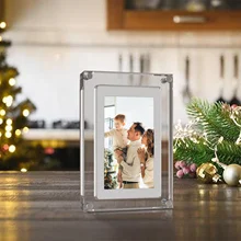 Acrylic Digital Photo Frame 5 Inch 1000mAh IPS Screen 4G Memory Volume ...