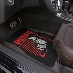 Error Japanese language car floor mat cute car accessories for teens japanese letters kanji cyberpunk print kawaii decor AliExpress