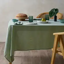 Natural Fabric Tablecloth,100% Pure Linen Solid Color Table Cover,for ...