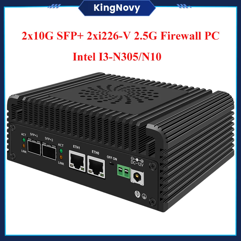 Fanless 12Th Gen Intel I3 Nas Server, 2X10G Sfp+, 2Xnvme, Proxmox.