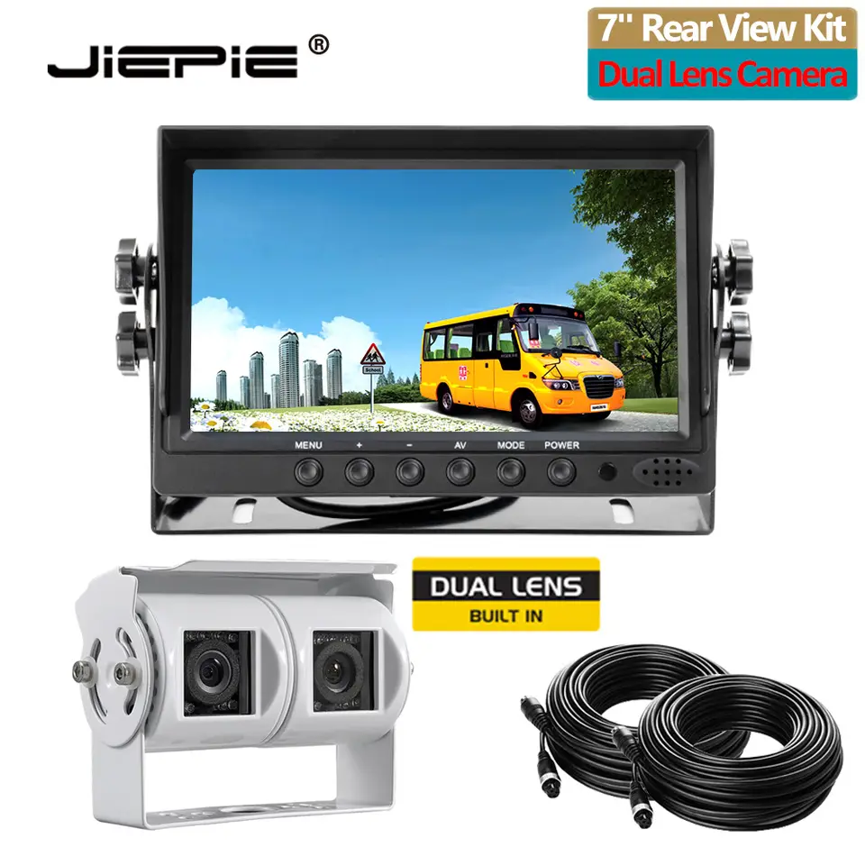 High-Quality Dual Lens Reversing Camera System For Large Vehicles.