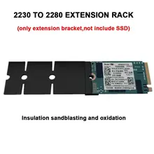 M2 SSD Extension Adapter Rack 2230 2242 2260 to 2280 Hard Drive Bracket ...