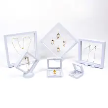Jewelry Display Elastic Box Transparent PE Film Ring Earring Case ...