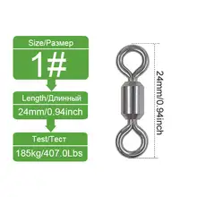 50/200pcs Power Saltwater Fishing Swivels All 304 Stainless Steel ...