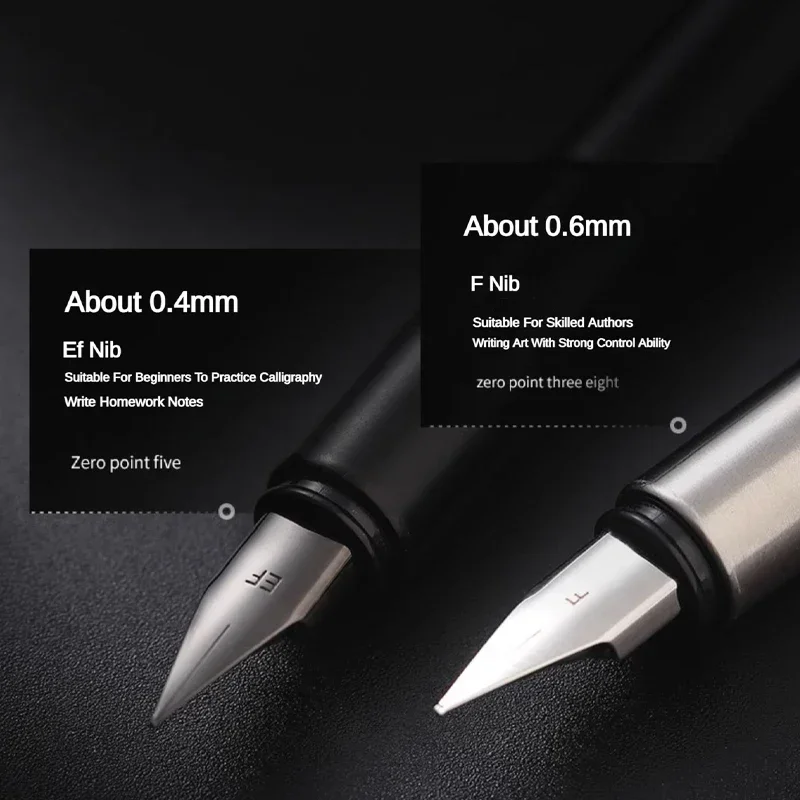 Jinhao 35 Fountain Pen All Steel Luxury Quality EF/ F Nib Calligraphy ...