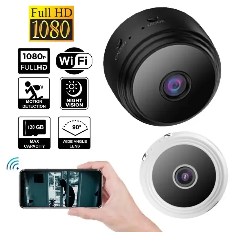 Mini Wifi Camera For Infants, Pets, Smart Home Security.
