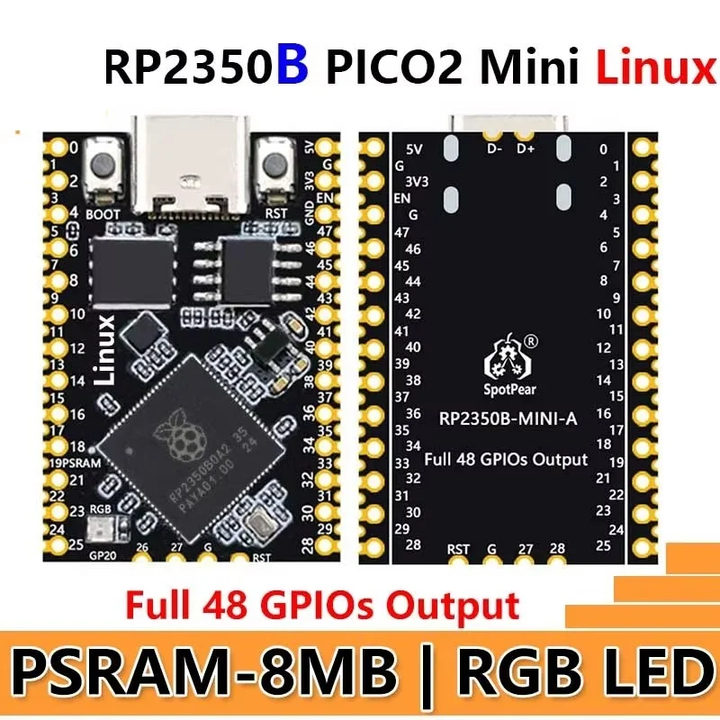 Raspberry Pi Pico 2 Tiny RP2350B RP2350-Linux Mini Development Board ...