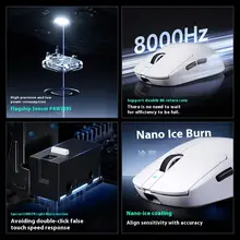 Lightweight Gaming Mouse, Bluetooth & Usb, Paw3395 Sensor, Low Delay ...