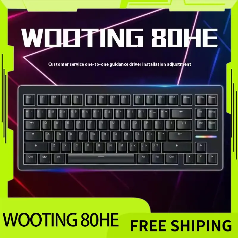 Wooting 80He Wireless Mechanical Keyboard, Rapid Trigger, 8Khz Polling ...