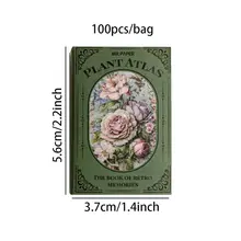 100pcs/book Dual-material Material Book Retro Memoir Series Mini 50 ...