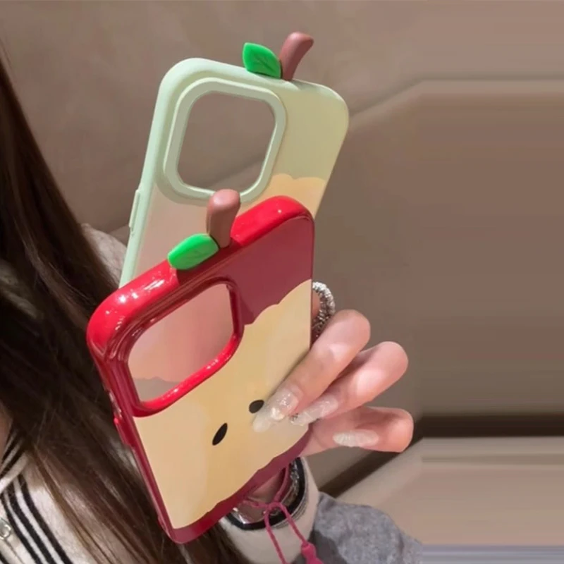3D Apple Core Phone Case For Iphone 17/16/15/14/13 Pro Max Korean Style ...