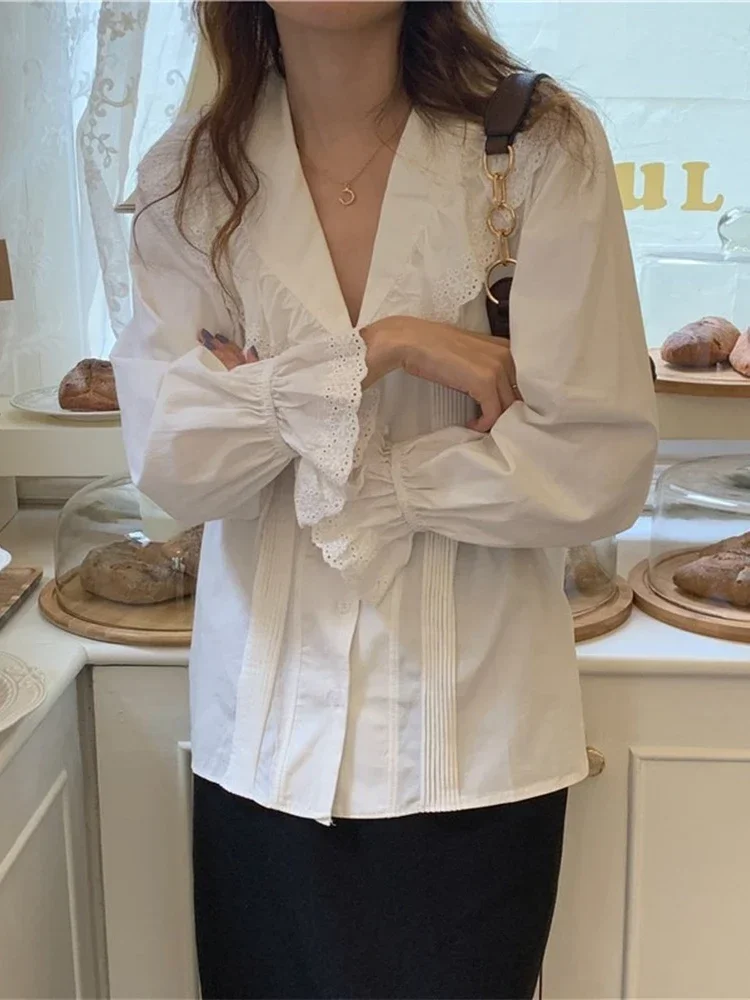 Elegant Summer Cotton Blouse, Casual And Vintage Style.