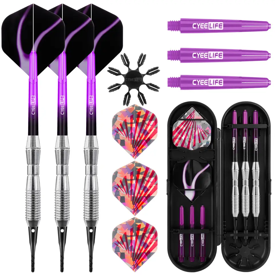 Professional Cyeelife 18G Soft-Tipped Darts With Storage Box