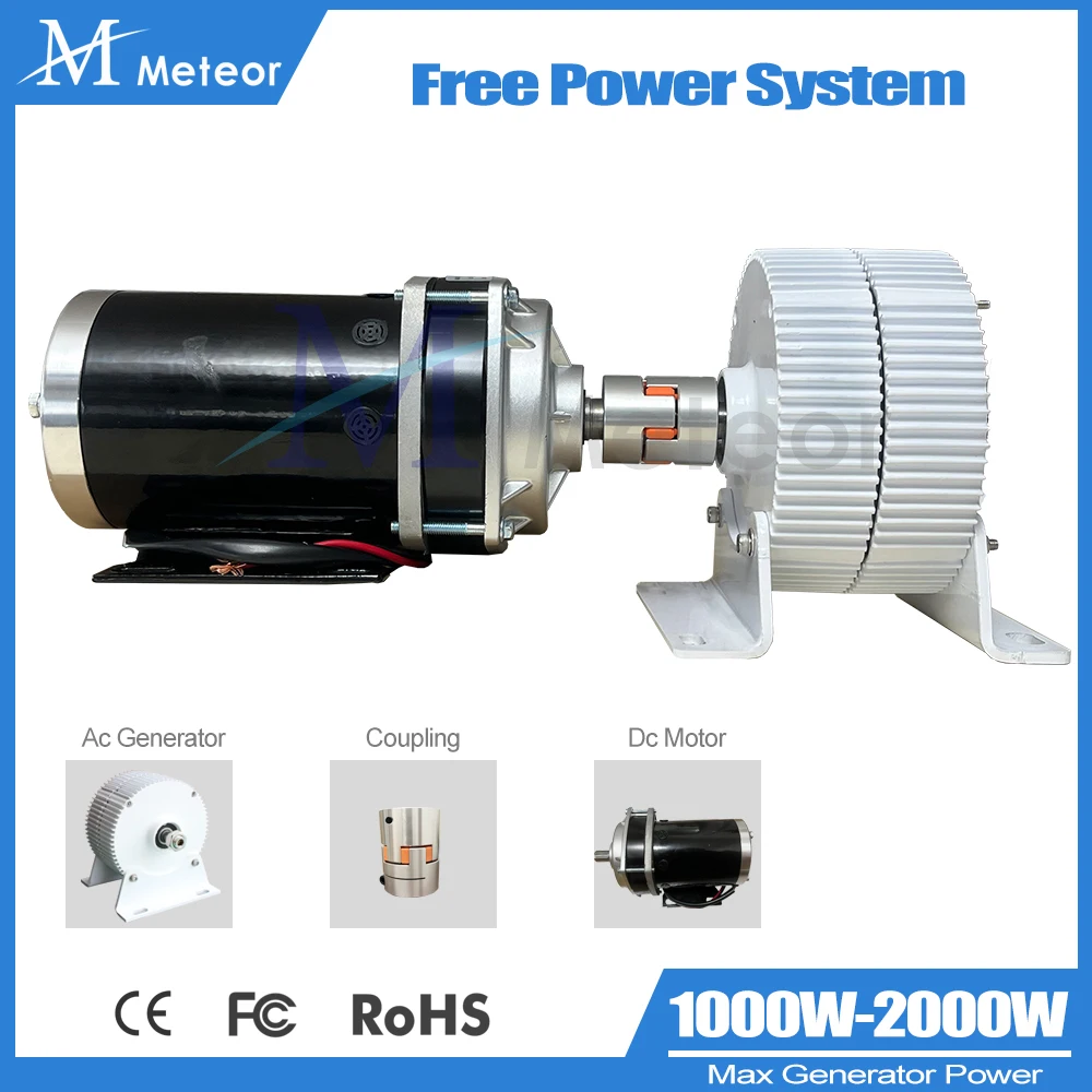 1KW 2KW Low Speed Permanent Magnet Generator 12V 24V 48V Three Phase AC ...