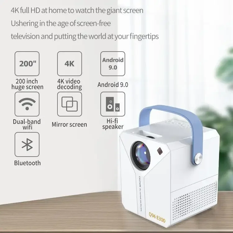 Discover The E300 4K 3D Smart Projector For Home Entertainment And More.