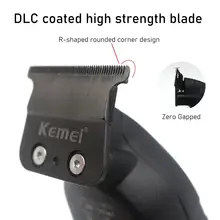 Professional Kemei Hair Trimmer, Usb Led, Full Metal Blade, Precise Cuts.