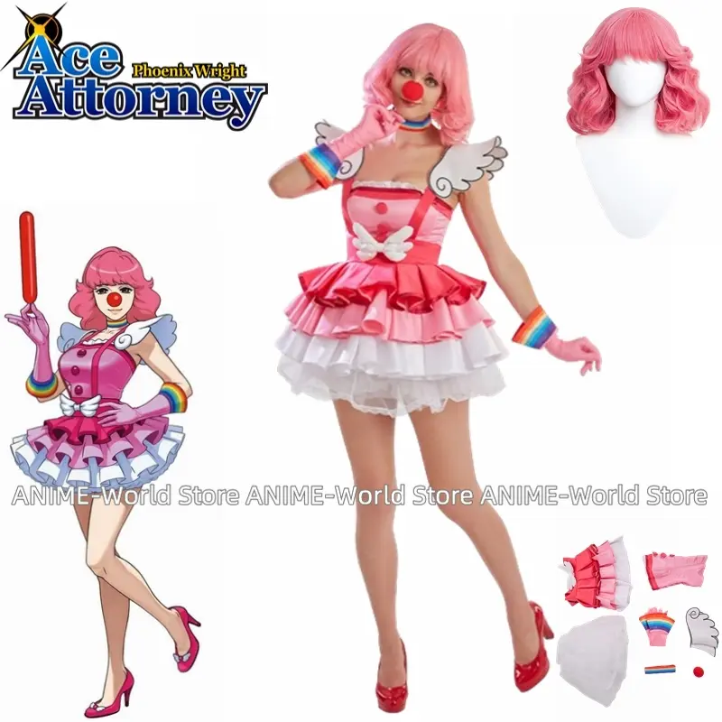 Game Ace Attorney Pink Cosplay Dress, Perfect For Halloween And ...
