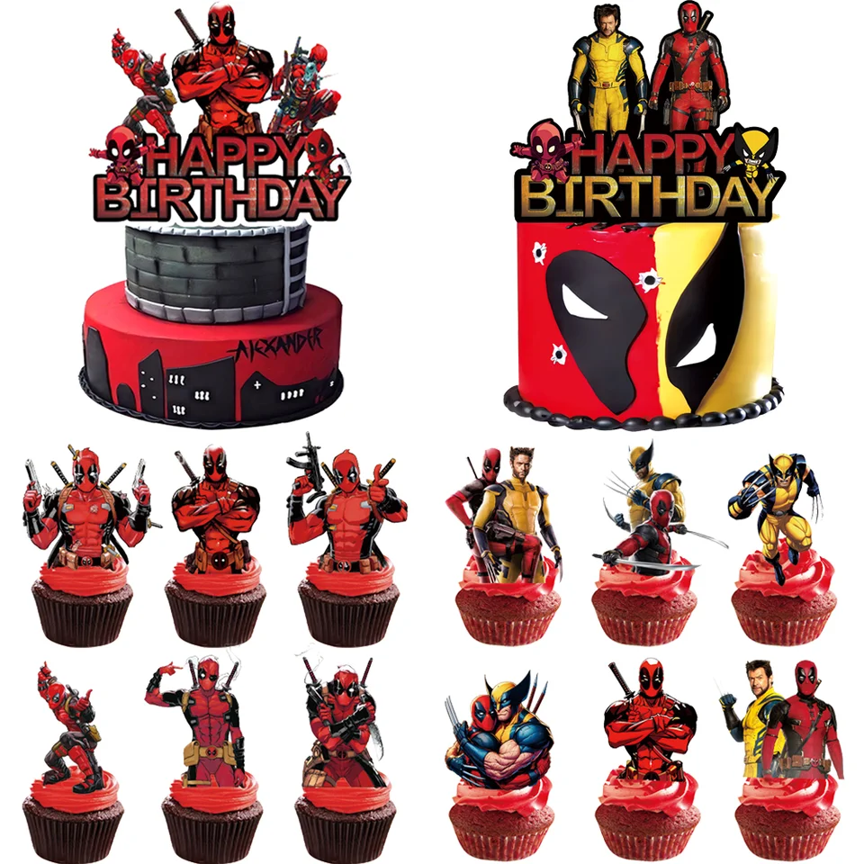 Disney Deadpool & Wolverine Cake Toppers For Kids' Birthday Parties!