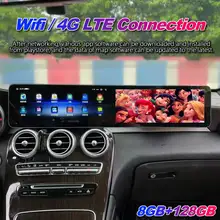Wireless Carplay 12.3" Interactive dual Screen For Mercedes Benz GLC C ...