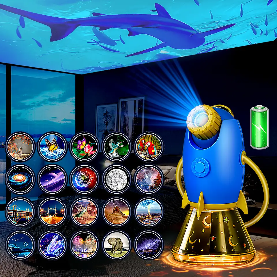 Led Galaxy Night Light Projector, 360° Rotatable Starry Sky Lamp For ...