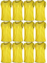 12 PCS Soccer Team Training Bibs Practice Jerseys Scrimmage Vests ...