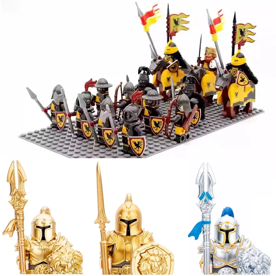Medieval Knight Lion Castle Building Blocks Mini Action Figures
