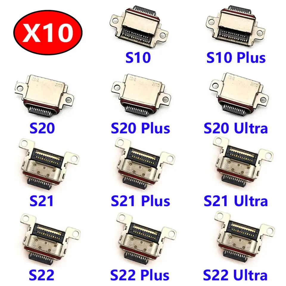 10Pcs，USB Port Charger Jack Connector socket charging port For Samsung ...