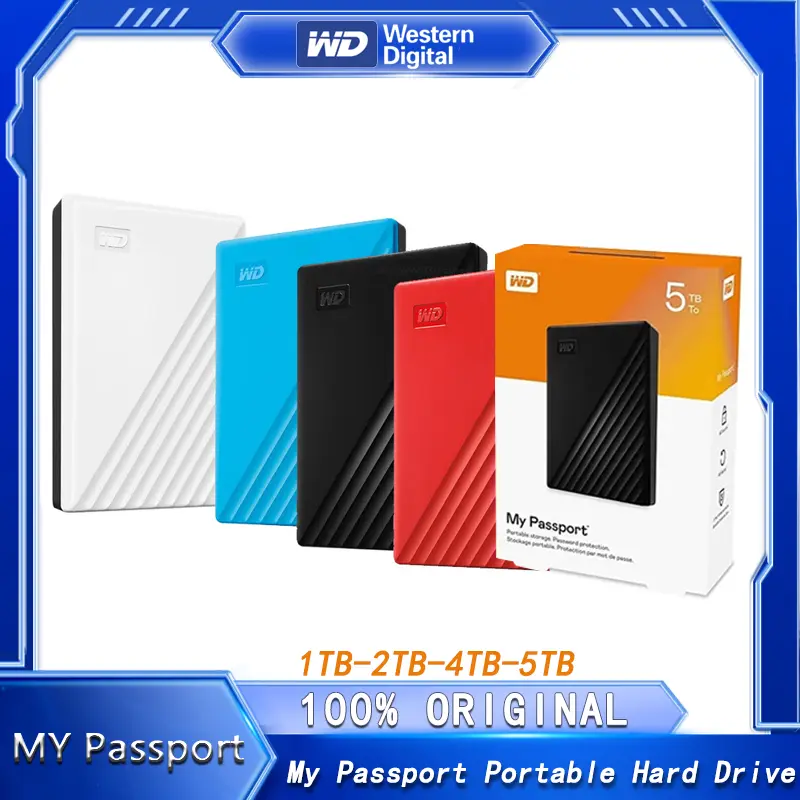 High-Capacity Western Digital My Passport Portable Hard Drive With Usb ...