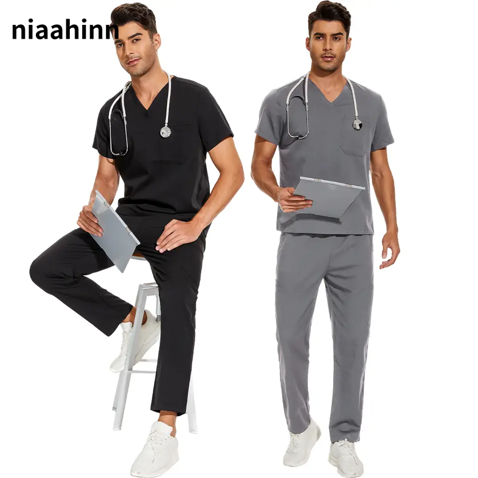 Men'S Medical Scrubs, Lab Uniform, Wholesale Clinic Overalls, Fashion ...