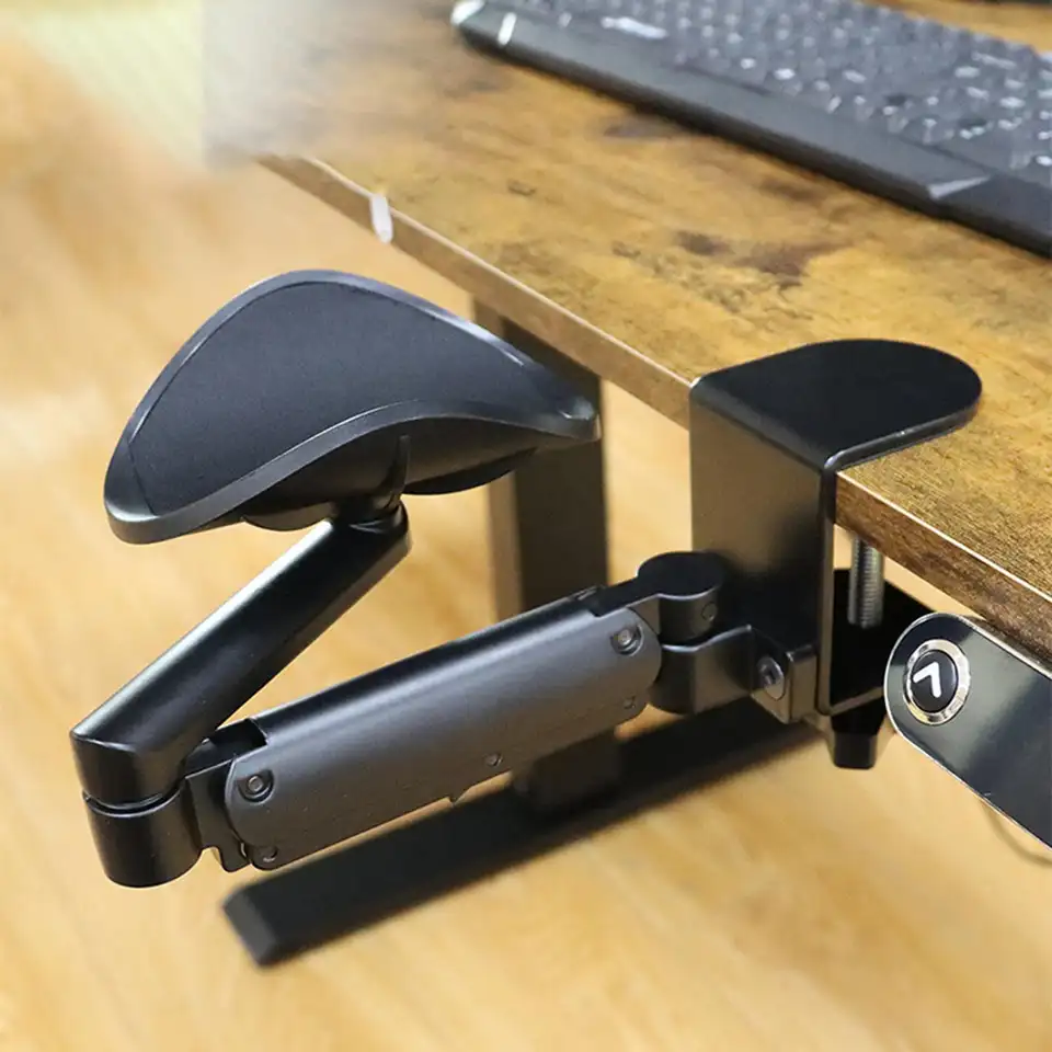 Ergonomic Arm Rest Support, Easy Install, Perfect For Laptop And Desk Use.