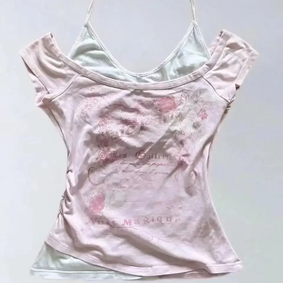 Green Y2K Punk T-Shirt | Subculture Women'S Vintage Casual Tops