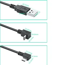 Micro Usb To Usb Angled Cable, 0.5M & 1M, Charges & Transfers, Phone ...