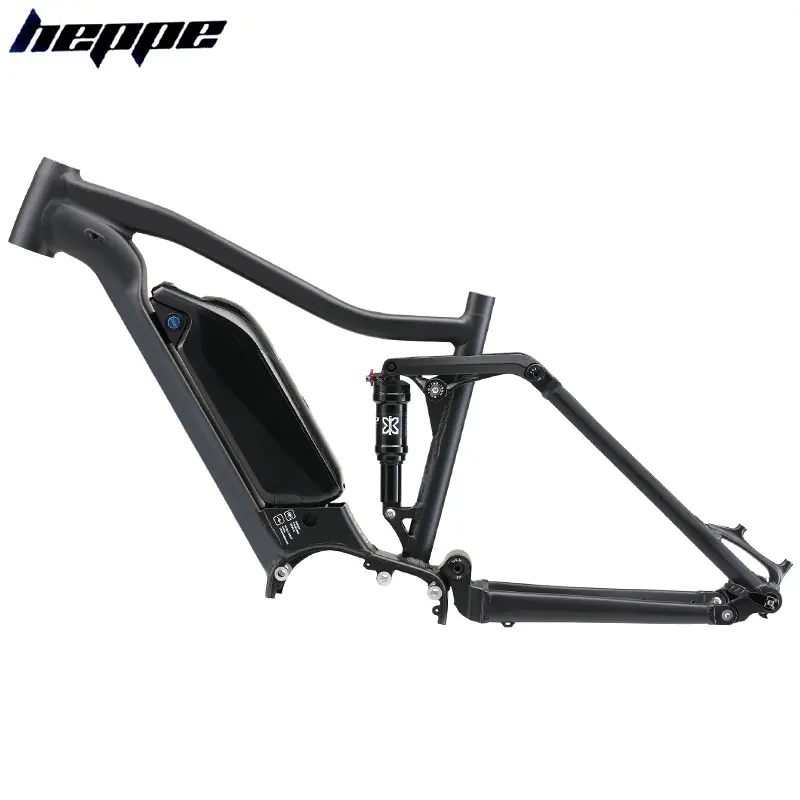 Black Aluminum Hybrid Bike Frame, E-Bike Compatible, Heppe Mountain ...