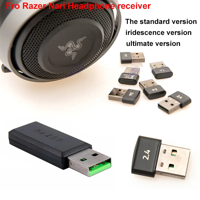 Replacement Usb 2.4G Receiver Toothbrush Heads For Razer Nari Headsets