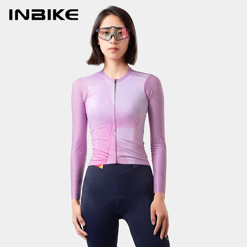 Inbike-Camiseta De Ciclismo De Manga Larga Para Mujer,