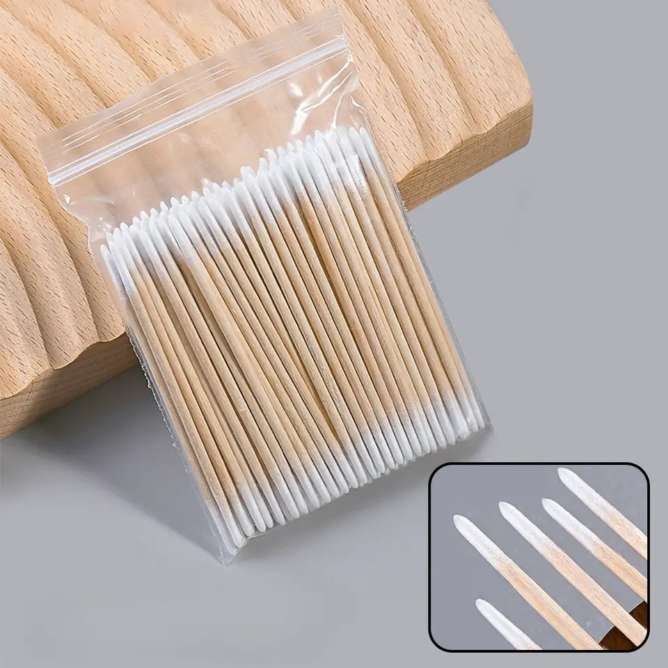 100/300/500Pc Disposable Ultra-small Cotton Swab Brush Lint Free Micro ...