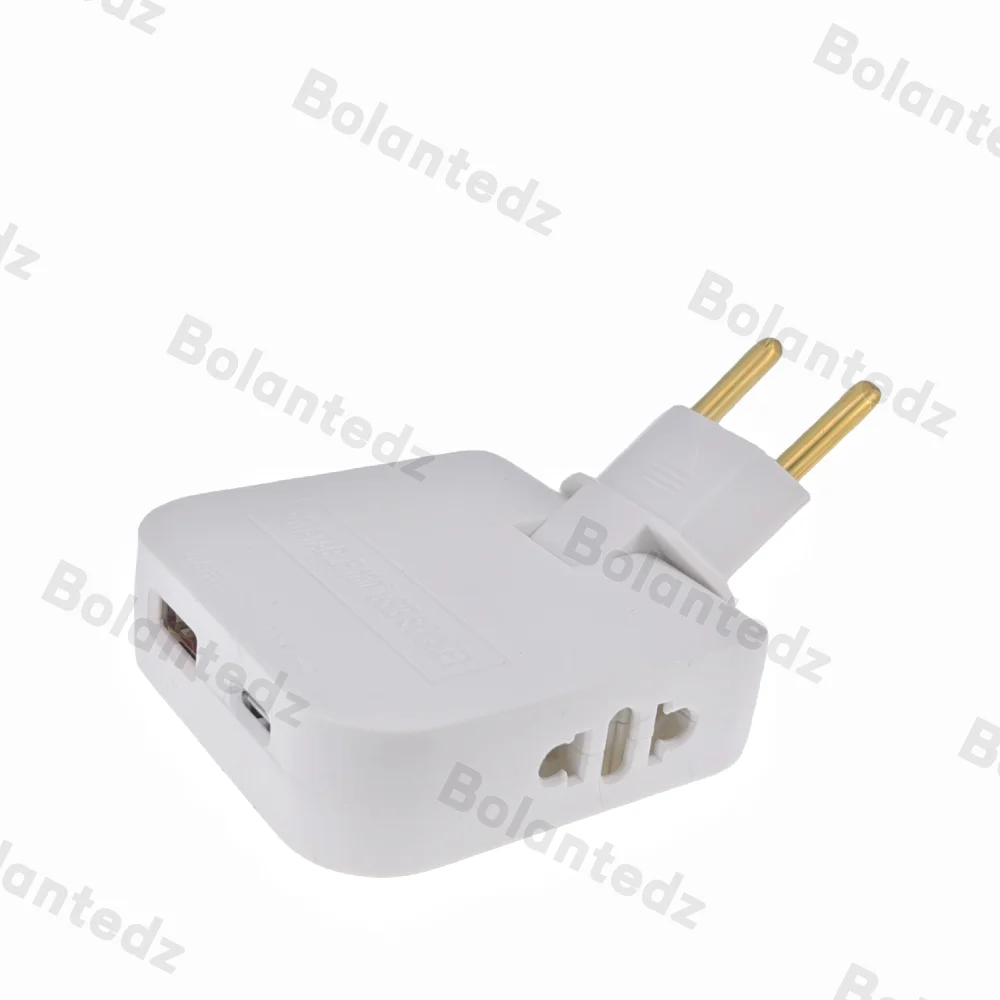 4 in 1 EU Plug Adapter 180 Degree Foldable EU Extension Chargers With ...