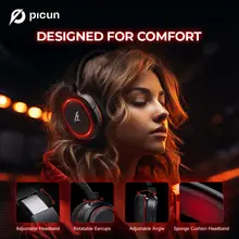 Picun G2 Wireless Gaming Headset: 5Ms Latency, 7.1 Surround Sound ...