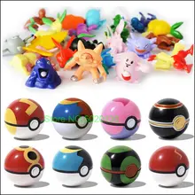 22 Colors No Repeat Pokemon Pokeball Toys Genuine Poke Ball With Mini ...