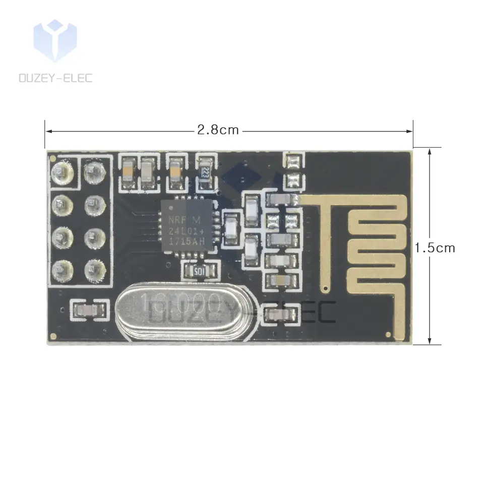 Nrf24L01 2.4G Wireless Module, Industrial Control Board, Black, Data Transmission