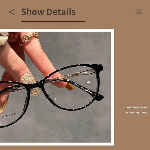 Gafas Japonesas Cat-Eye Tr90 Para Miopía Para Mujer, Montura