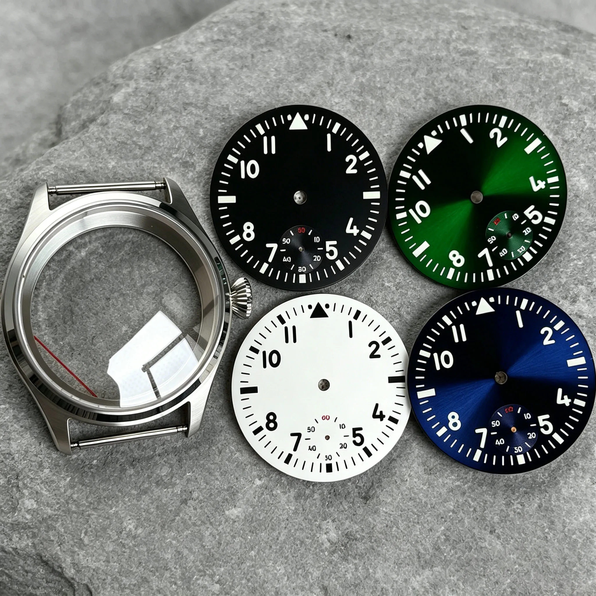 42mm Stainless Steel Watch Case Kit with Sapphire Crystal