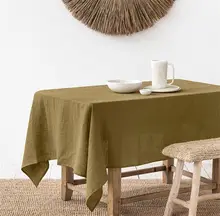 Natural Fabric Tablecloth,100% Pure Linen Solid Color Table Cover,for ...