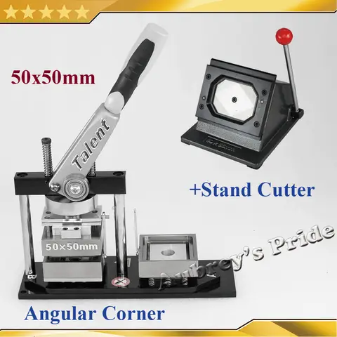N4 Angular Corner 50x50mm Rectangular Button Maker Badge Making Machine ...